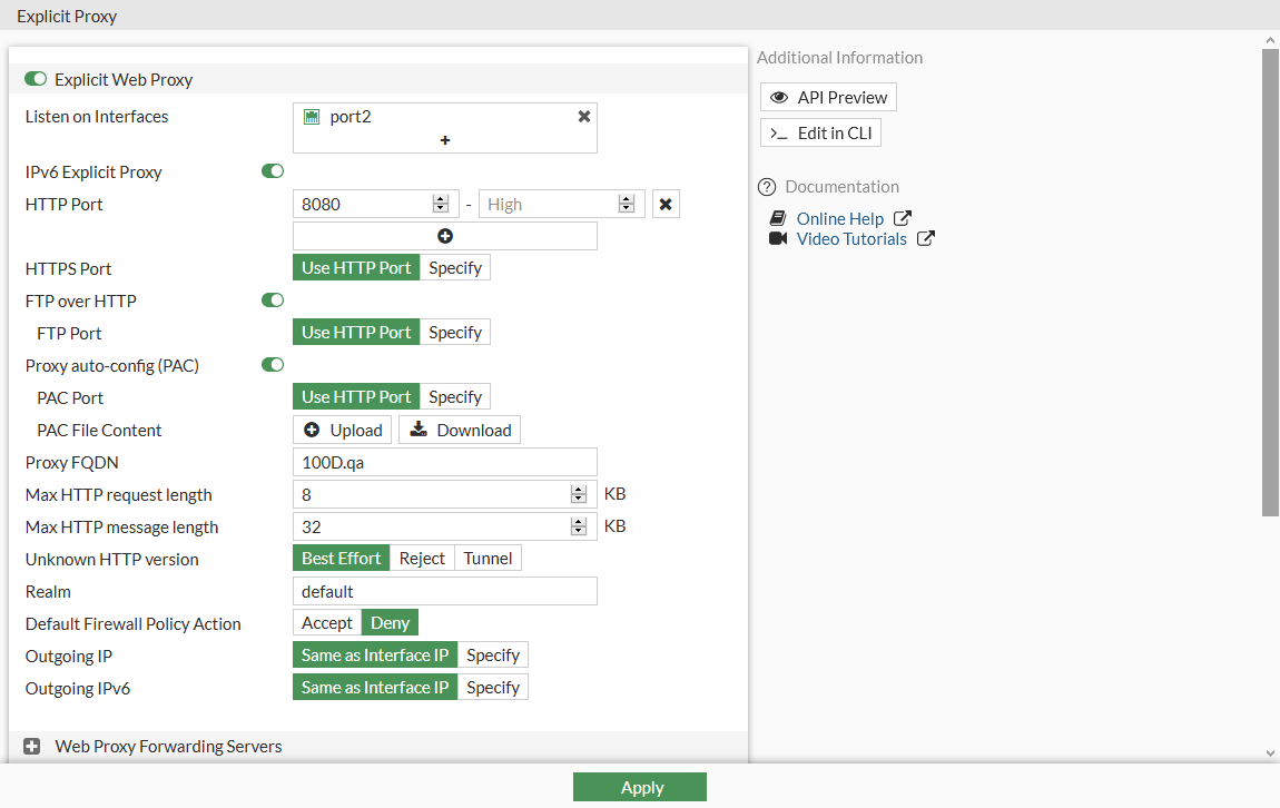 Explicit web proxy | FortiGate / FortiOS 7.4.1 | Fortinet Document Library